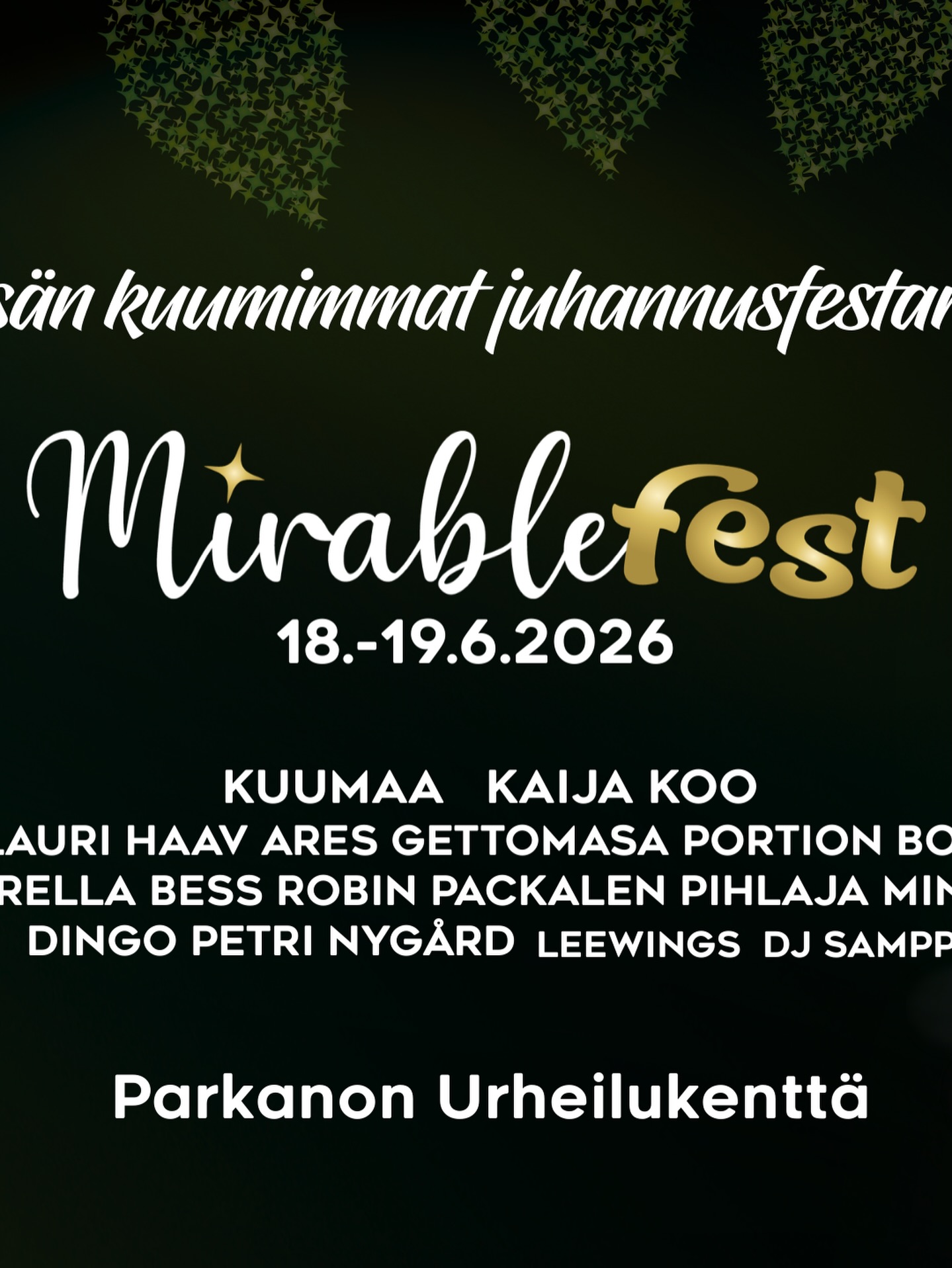 Juhannus 2026 Mirable Fest Juhannus 2026 Mirable Fest